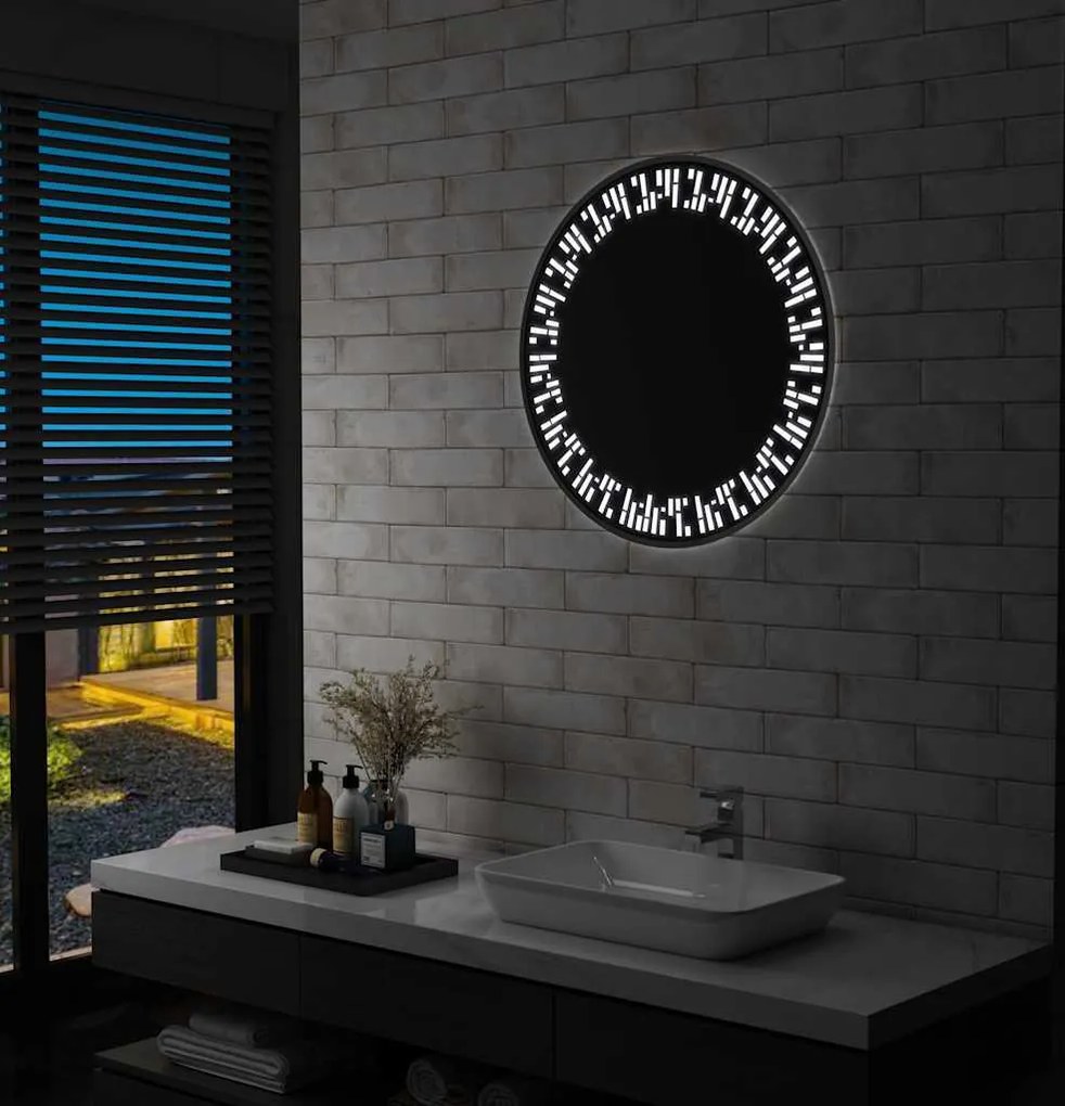 vidaXL Koupelnové zrcadlo s LED osvětlením 70 cm [144721]