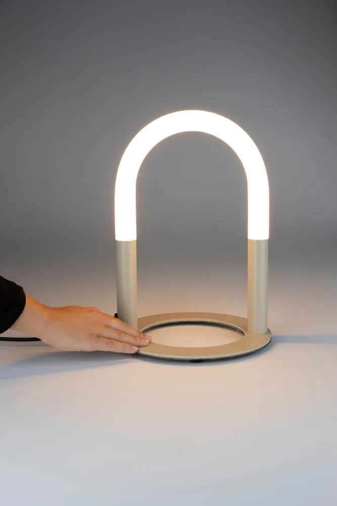 Béžová kovová LED stmívatelná stolní lampa (výška 36 cm) Arch – Zuiver
