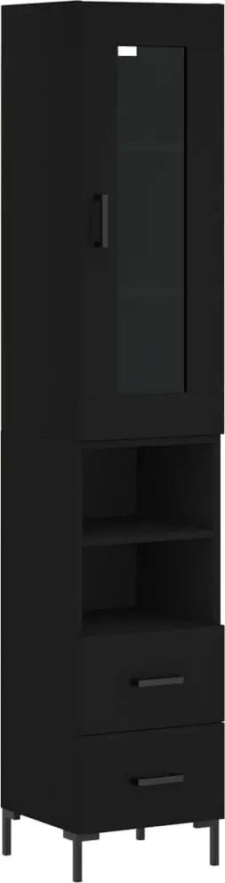 vidaXL Skříň highboard 34,5 x 34 x 180 cm kompozitní dřevo [3199298] Barva: Betonová šedá