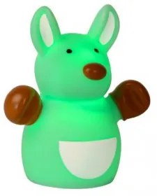 LUCIDE COLOR ZOO Kangaroo Night Light H10cm Green, stolní dětská lampa