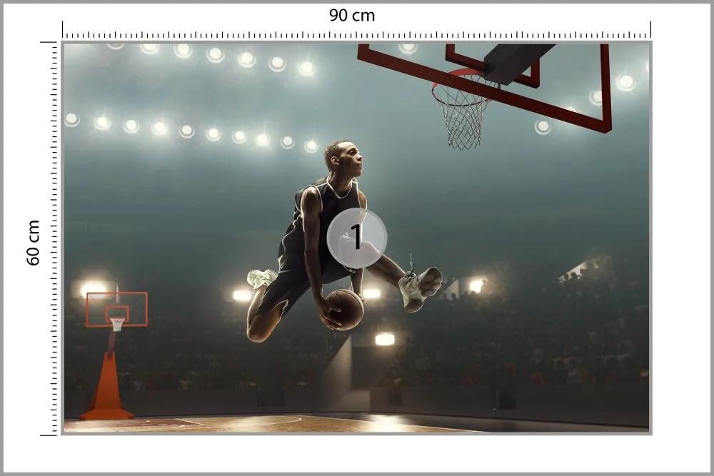 Fototapeta Basketbalista Ve Vzduchu Samolepící tapety 416x254