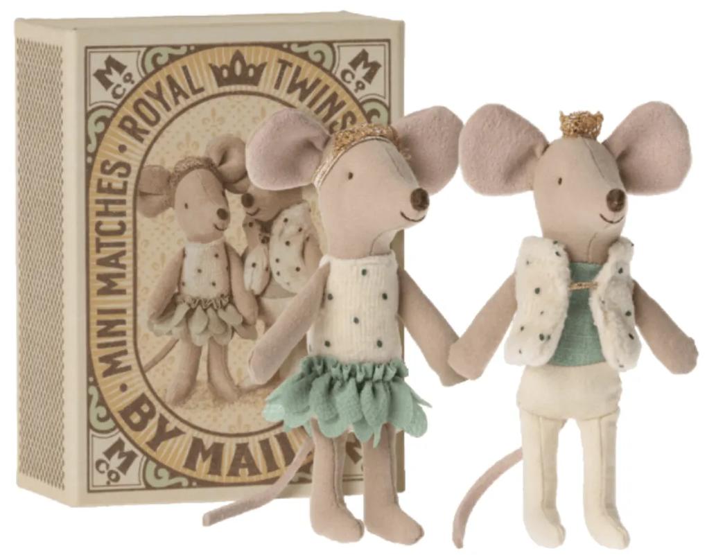 Maileg hračka - malé myšky, princ a princezna