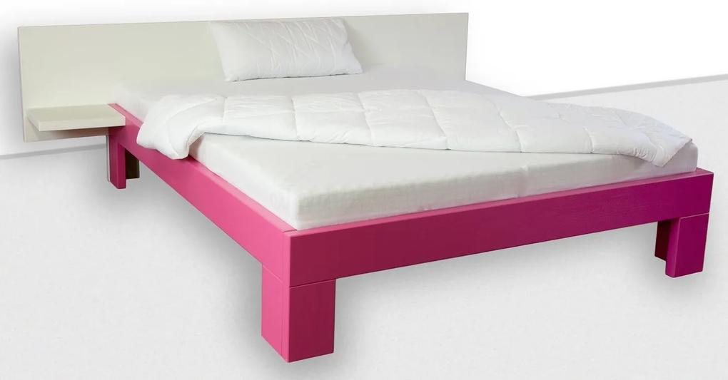 Krajča Manželská postel z masivu Keira 160 x 200 cm Povrchová úprava: Barevný lak RAL, Druh dřeva: Borovice