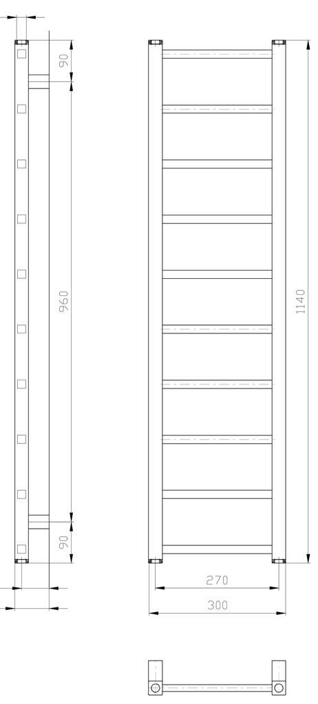 Sapho Sapho, MAKRO LIGHT topné těleso 300x1140 mm, bílá, IR444T