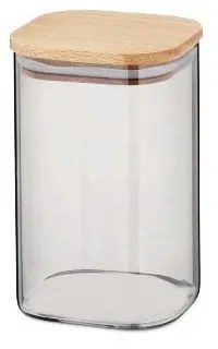 KELA Dóza skladovací sklo / dřevo NEA 1,1 l KL-10777