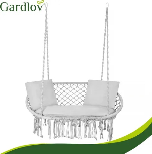 Dvojitý houpací polštář Gardlov - šedý