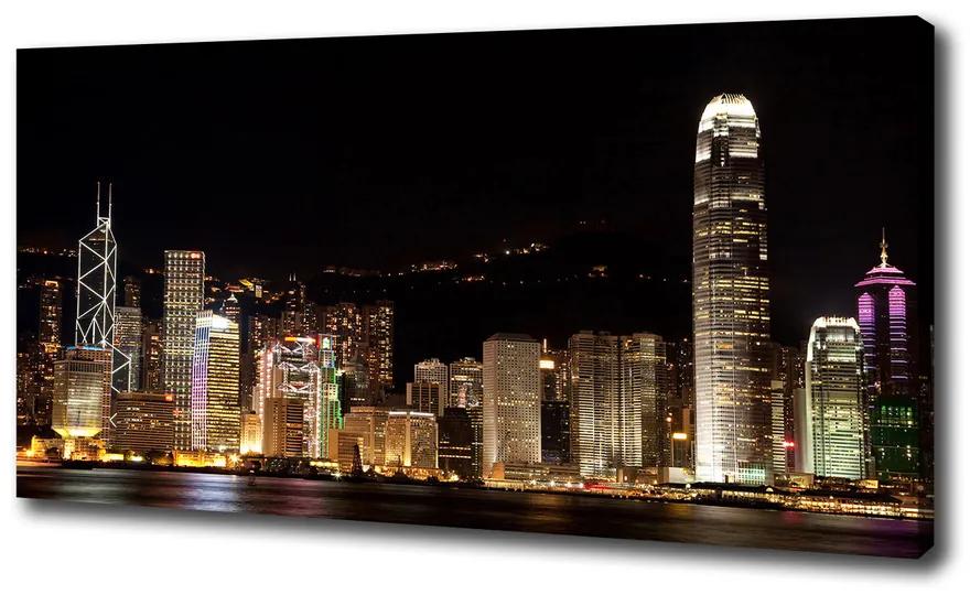 Wallmuralia Foto obraz na plátně Noční Hongkong 100x50 cm