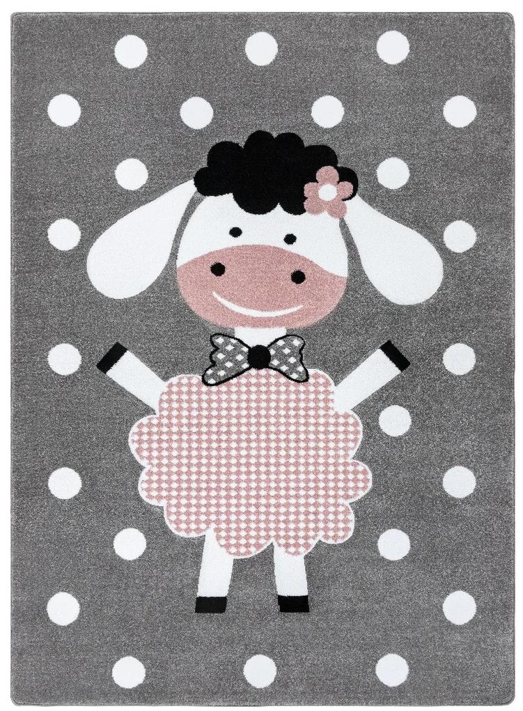 Dywany Łuszczów Dětský kusový koberec Petit Dolly sheep grey - 160x220 cm