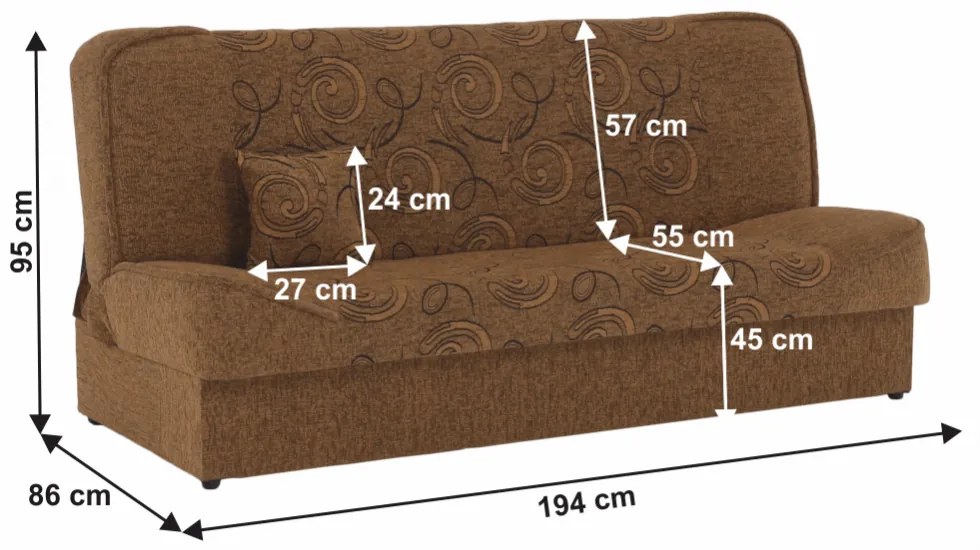 Rozkládací pohovka ASIA NEW Tempo Kondela