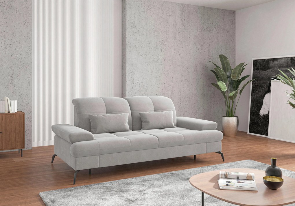 XXXLutz TŘÍMÍSTNÁ POHOVKA, textil, barvy stříbra Sit & More - Pohovky - 000144011543