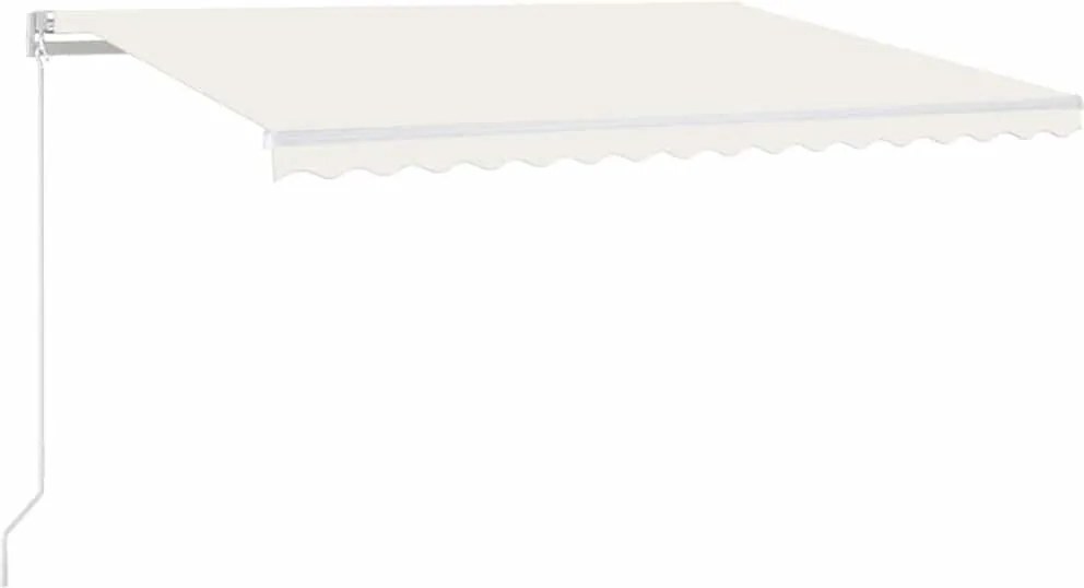 Automatická zatahovací markýza 450 x 300 cm krémová 3068927