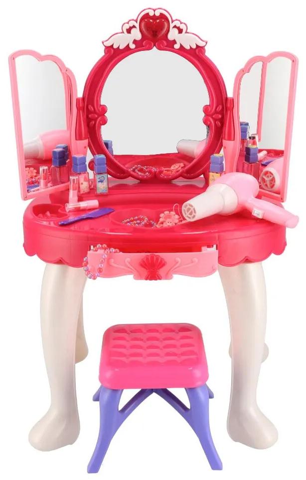 Dětský toaletní stolek se židličkou Baby Mix Amanda Barva: Růžová