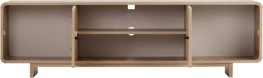TV stolek v dekoru dubu ve světle přírodní barvě 180x52x34 cm Mirel – Nordure