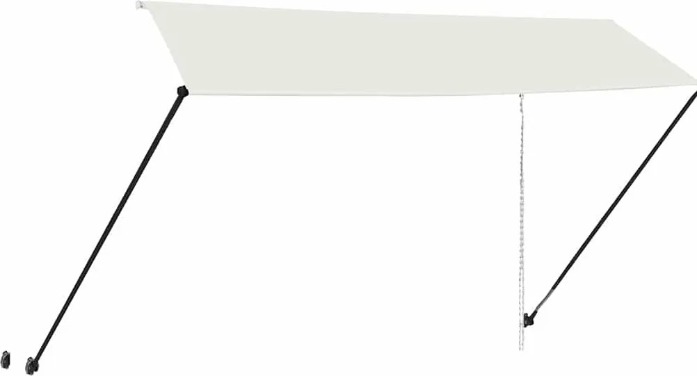Zatahovací markýza s LED světlem 350 x 150 cm krémová 145926