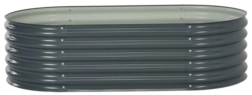 vidaXL Vyvýšený záhon 160 x 80 x 44 cm pozinkovaná ocel šedý