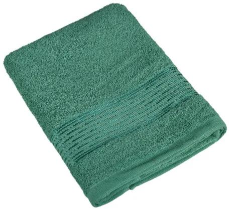 Bellatex Froté ručník kolekce Proužek, tmavě zelený - 50x100 cm