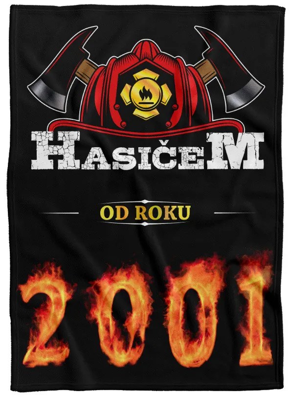 Deka Hasičem od roku (rok: 2001, Podšití beránkem: NE)