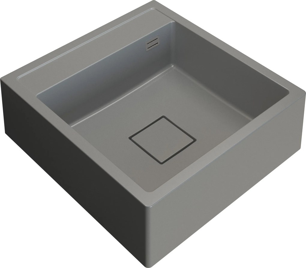 Gamma Farmerski, 1-komorový granitový dřez 600x630x210 mm, šedá, GMA-ZLE000212