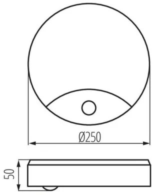 Svítidlo Kanlux SANSO LED 15W-NW-SE neutrální bílá 4000K s pohybovým čidlem 26520