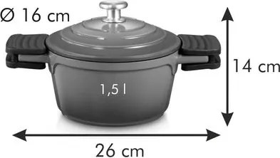 TESCOMA Kastrol BORDEAUX s poklicí ø 16 cm, 1,5 l