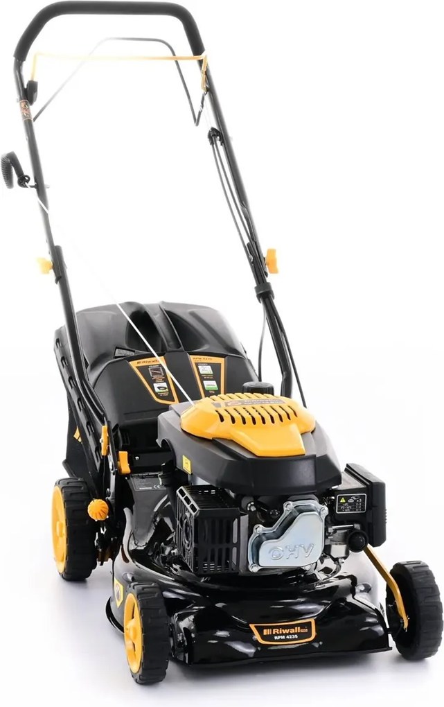 Benzínová sekačka na trávu s pojezdem Riwall PRO RPM 4235 3v1