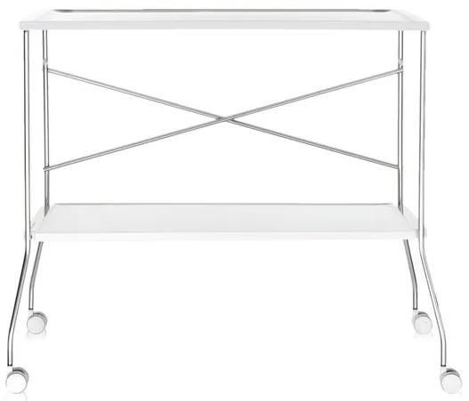 Pojízdný stolek Flip bílý, Kartell - Flip