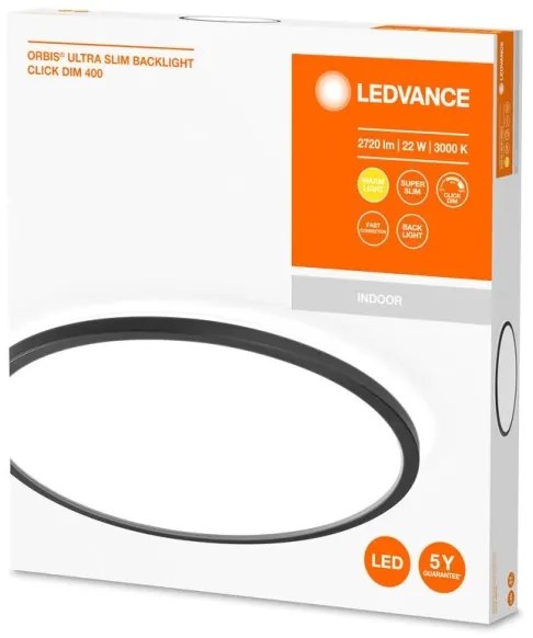 Ledvance - LED Stmívatelné stropní svítidlo ORBIS LED/22W/230V černá