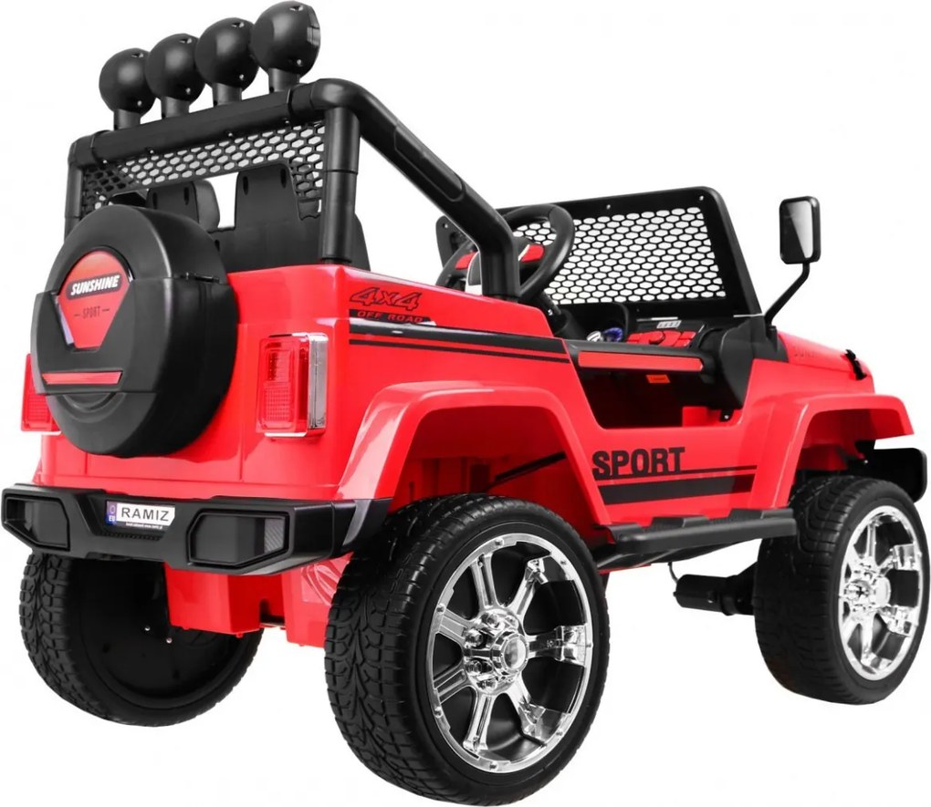 Ramiz Terénní autíčko Raptor Drifter červené + ovladač + pohon 4x4 + úložný prostor + pomalý start + MP3 LED