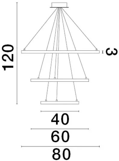 LED lustr Empatia 180 bílé