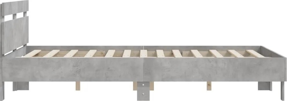 vidaXL Rám postele s čelem 150 x 200 cm kompozitní dřevo [3207416] Barva: šedá sonoma