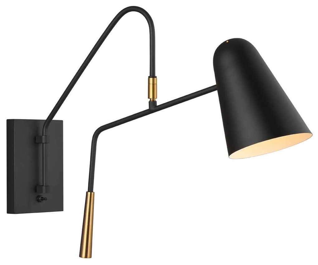 Elstead Černá lampa nad postel Feiss SIMON/1x E27