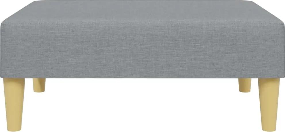 vidaXL 2místná rozkládací pohovka s podnožkou textil [3216240] Barva: světle šedá