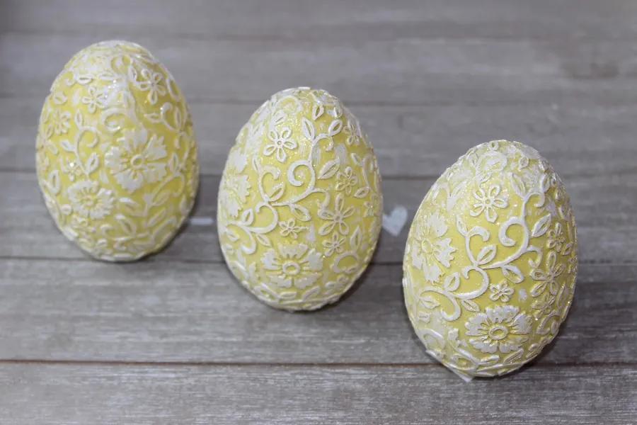 Dekorační vajíčko - žluté, Clayre & Eef