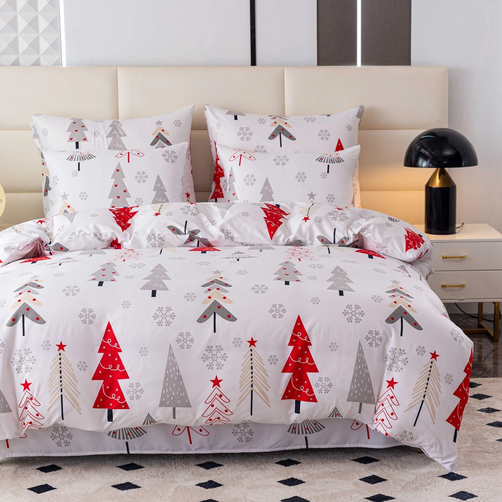Povlečení z mikrovlákna JINGLE bílé Rozměr povlečení: 2 ks 70 x 90 cm | 200 x 220 cm