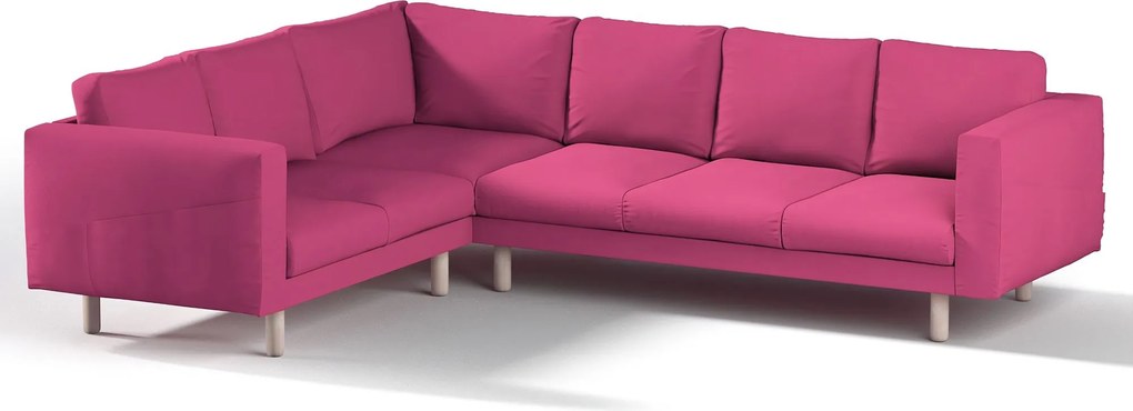 Potah na pohovku IKEA Norsborg rohová 5-místná barva růžová látka pletený vzor