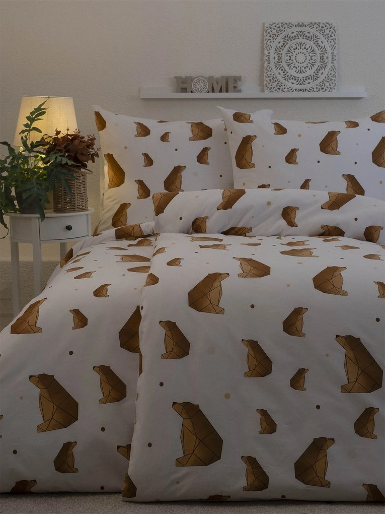 MK Lůžkoviny Francouzské bavlněné povlečení Renforcé - Medvědi 220 × 200 cm, 2ks 70 x 90 cm