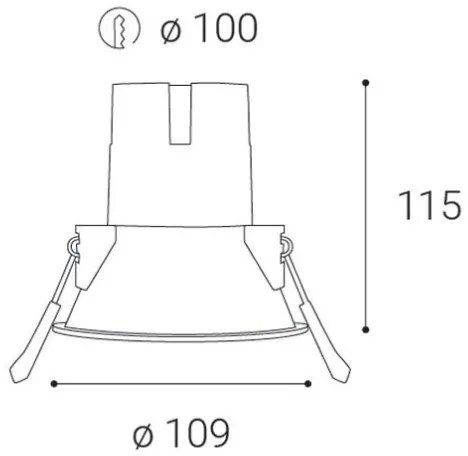 LED2-LED Koupelnové svítidlo ZERO LED/10W/230V 3000K CRI 95 IP43 černá pr.10,9cm