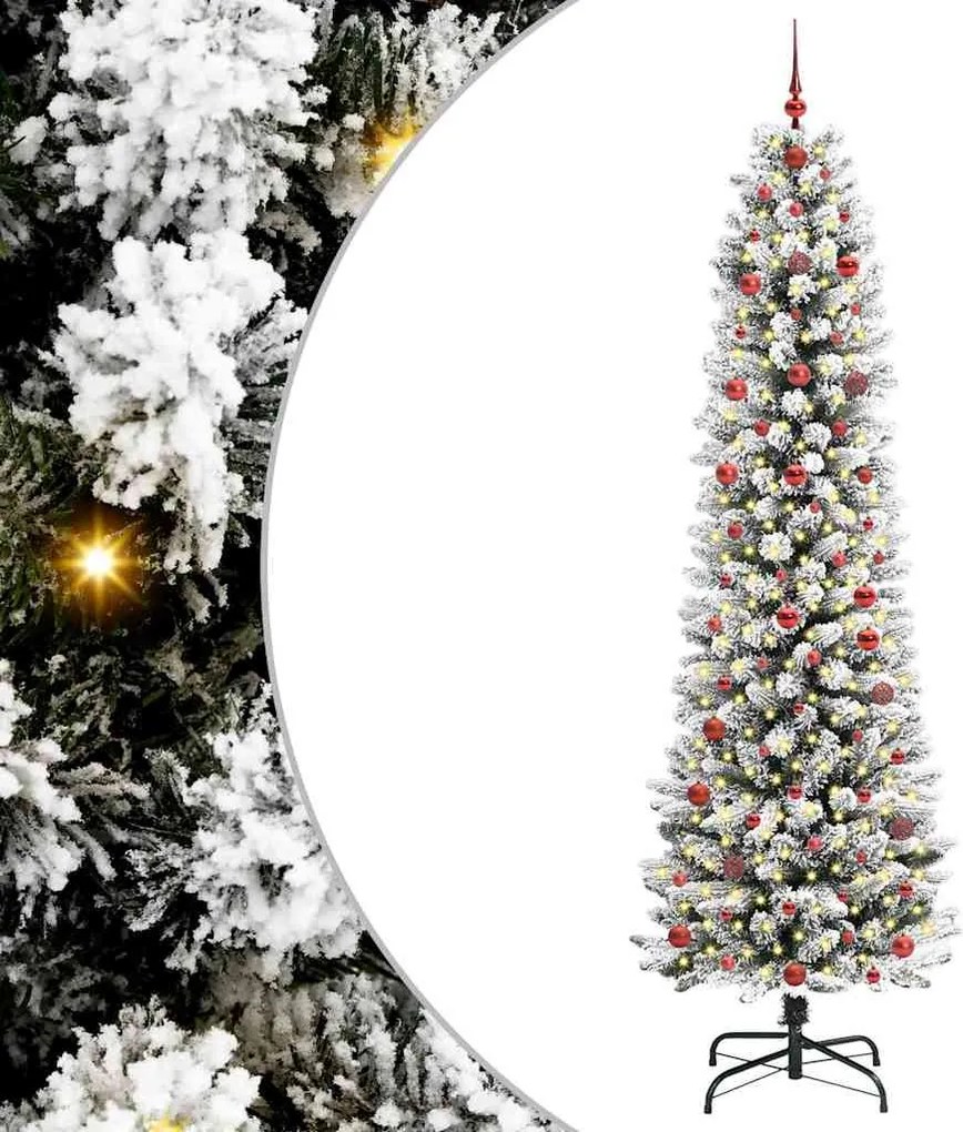 Umělý vánoční stromeček Bílá 240 cm PVC, kov a plast 3396129