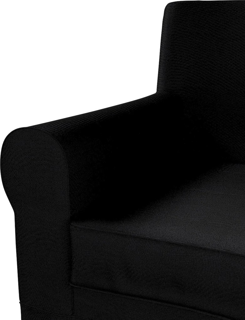 Potah na křeslo IKEA Ektorp Jennylund barva černá látka pletený vzor