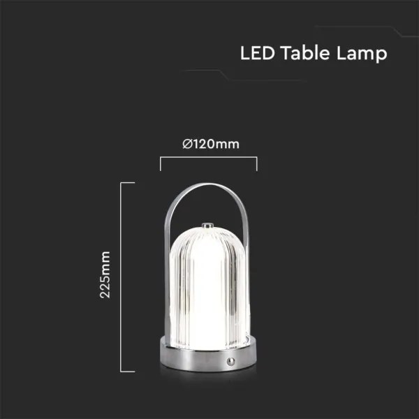 LED Stmívatelná stolní lampa LED/1W/5V 3000-6000K 1800 mAh chrom