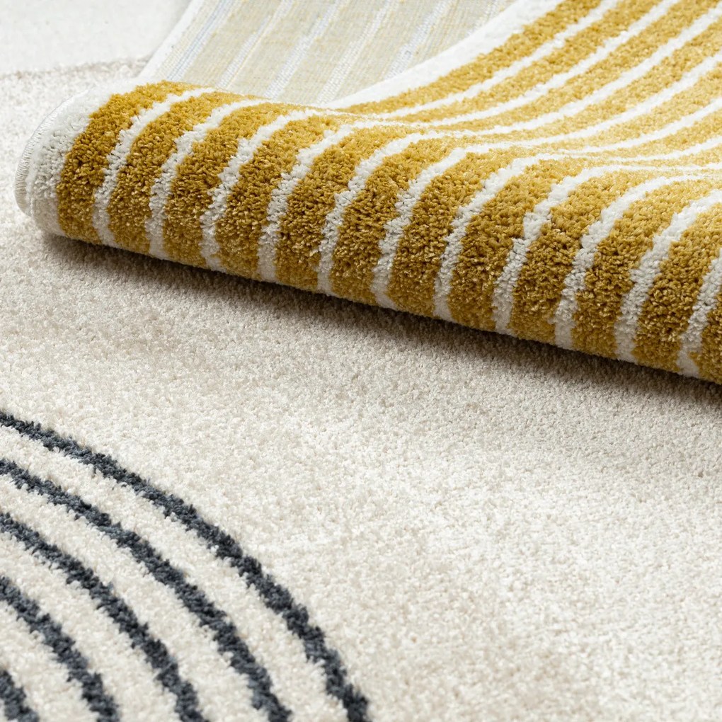 Dywany Łuszczów, Kusový koberec Fusion 0240 cream/yellow, 200x290, vícebarevná, kancelář