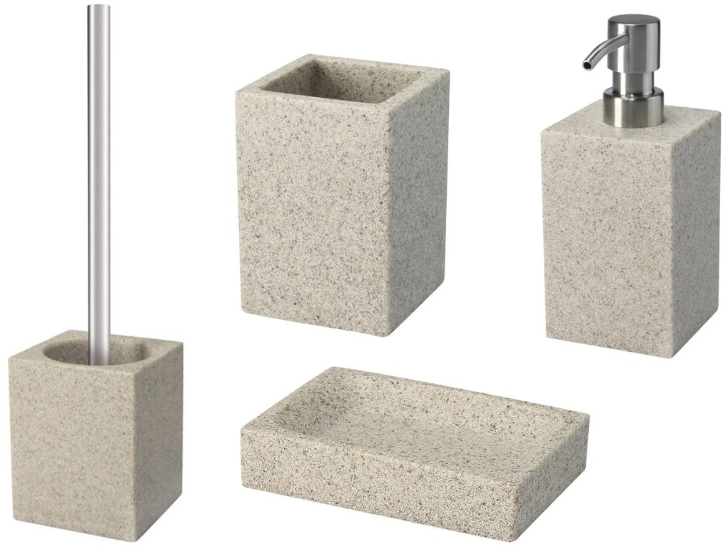 BISK Erga Sand, toaletní WC kartáč na postavení, pískový, ERG-01592