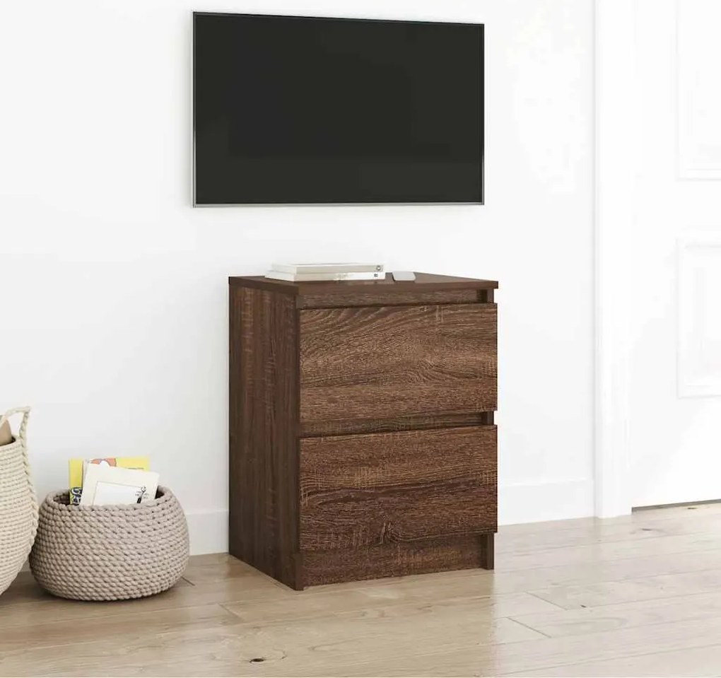 TV skříňka hnědý dub 40x35x54 cm kompozitní dřevo