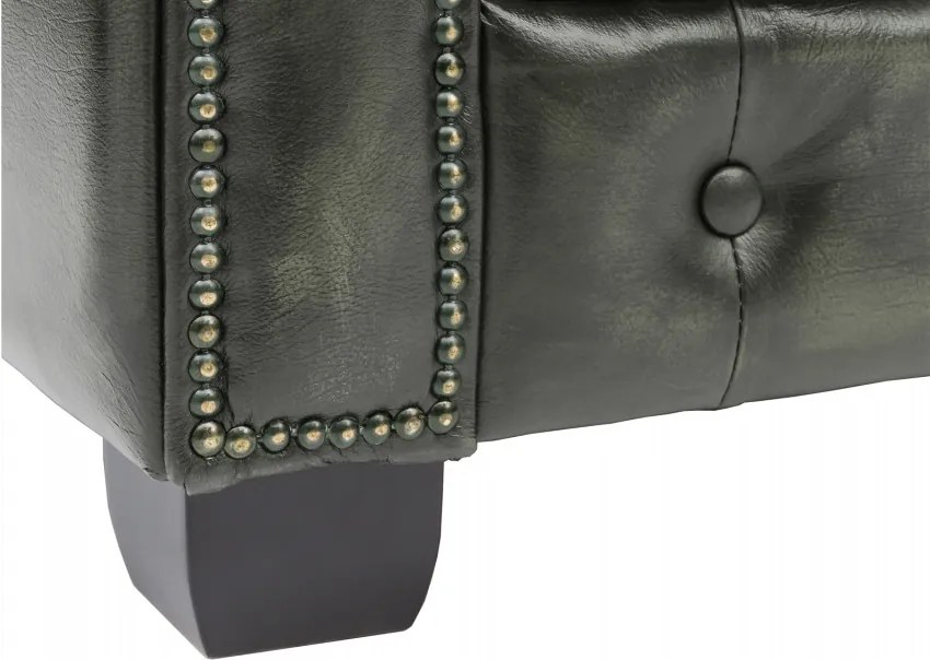 Dvoumístná pohovka z pravé kůže Chesterfield IV
