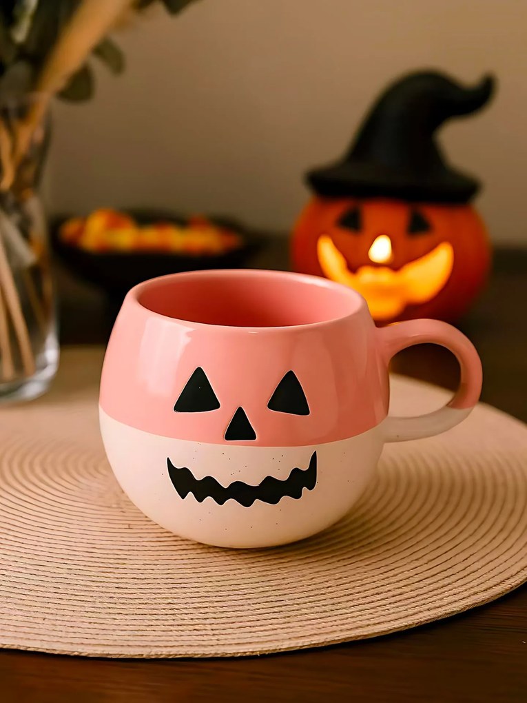 Sinsay - Hrnek s halloweenským motivem - pastelová růžová