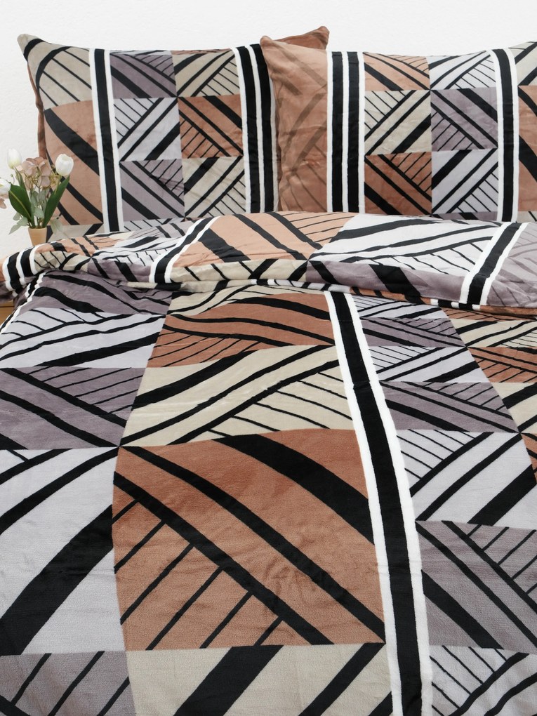 MK Lůžkoviny Prodloužené mikroplyšové povlečení Exclusive - Katrin 140 × 220 cm, 70 x 90 cm