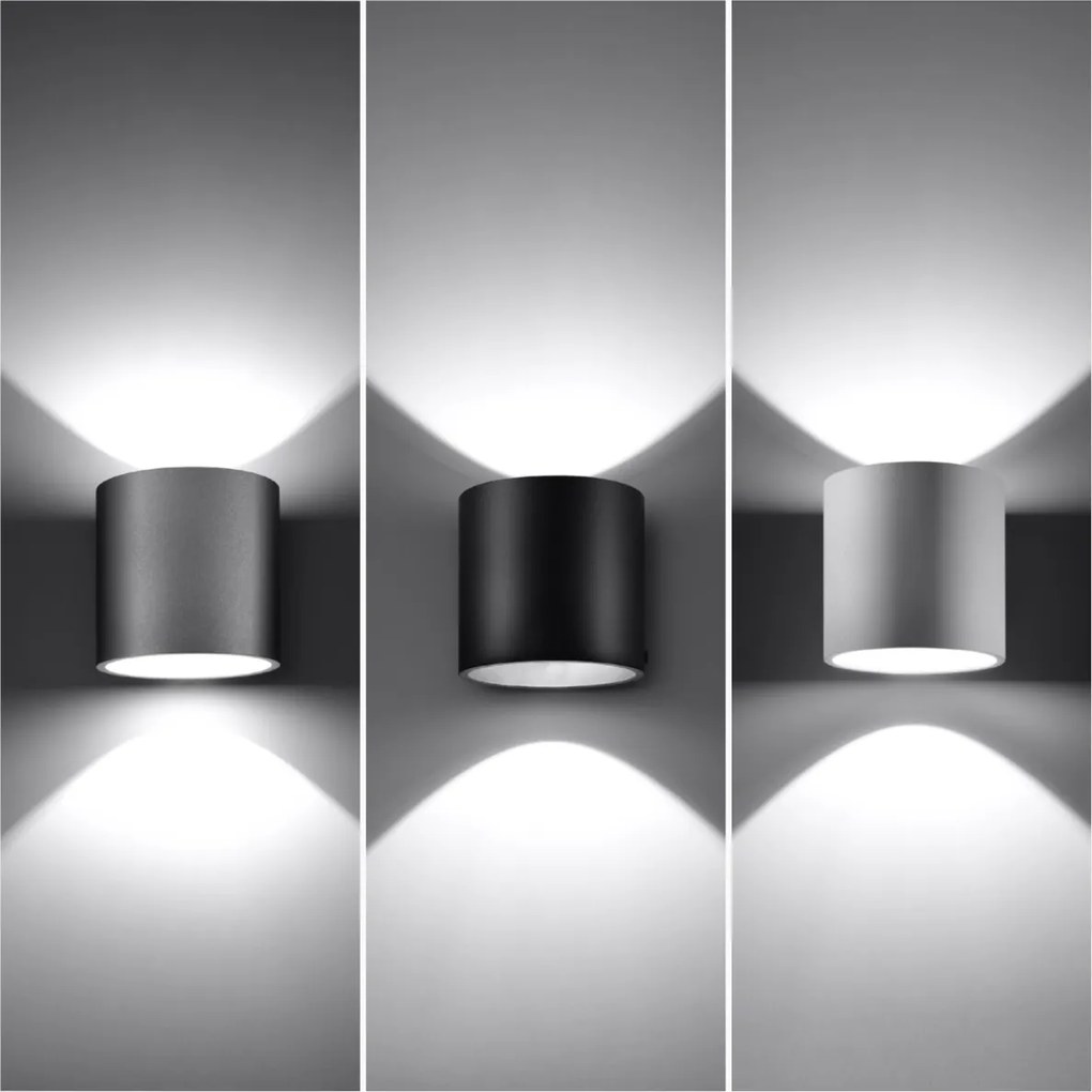 Sollux Lighting Nástěnné svítidlo ORBIS 1 černé