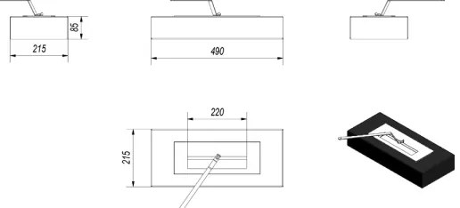 Kratki INDIA/CZARNY/TUV - BIO krb INDIA 8,5x49 cm 2,5kW černá