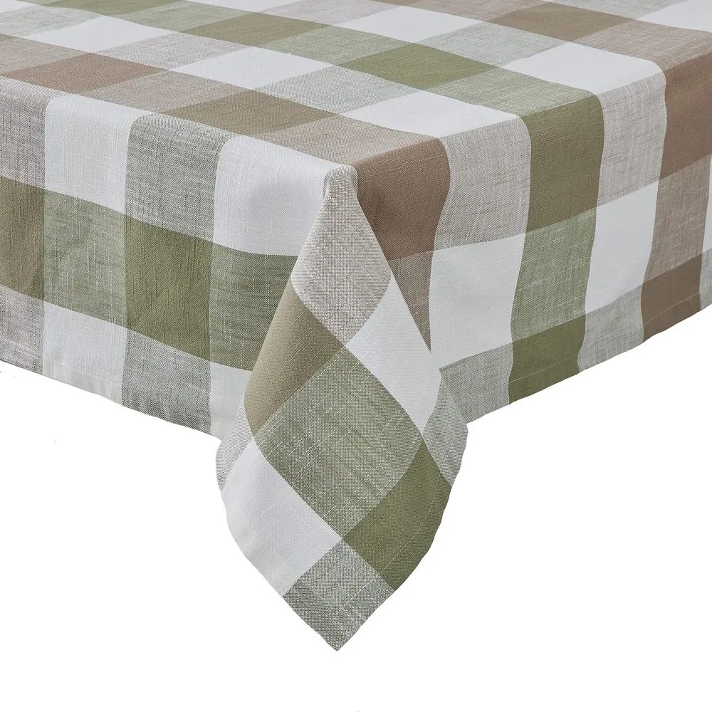 MOUNTAIN LODGE Ubrus 160 x 160 cm - zelená/hnědá