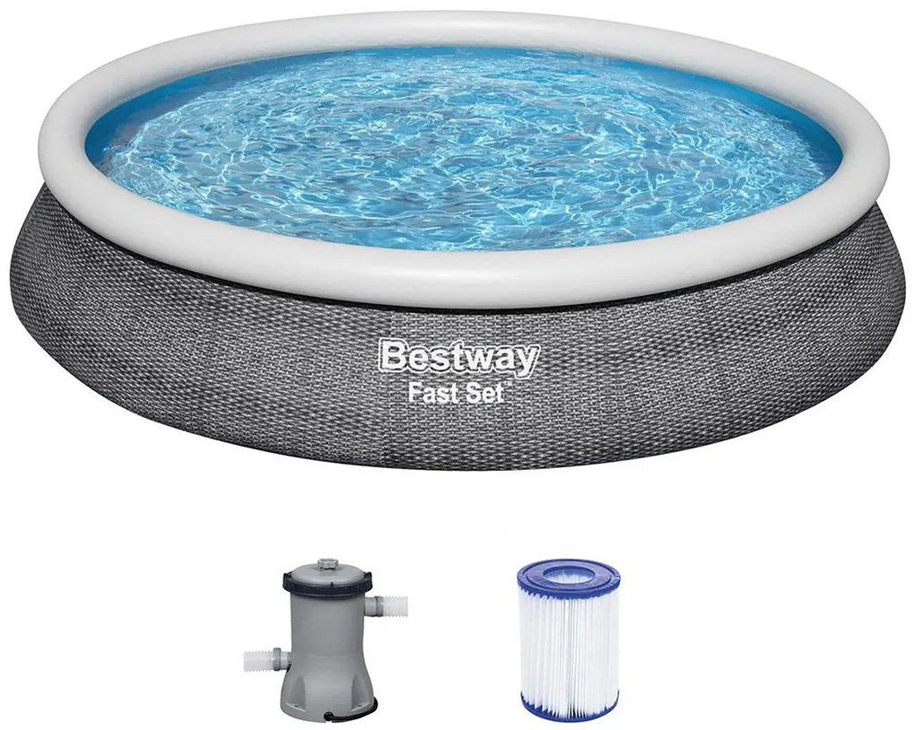 BESTWAY Fast Set Bazén 457 x 84 cm, kartušová filtrace 57313